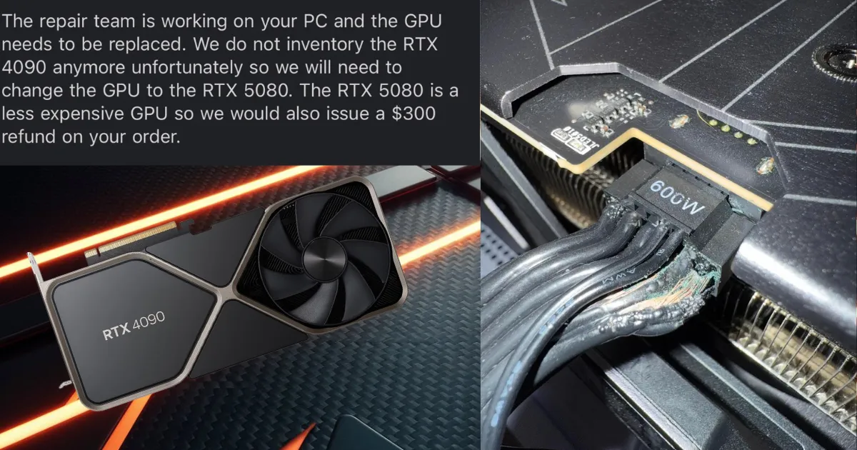 After RTX 4090 Melts, Gamer Gets Shocking Upgrade Offer - "5080 + $300 ...